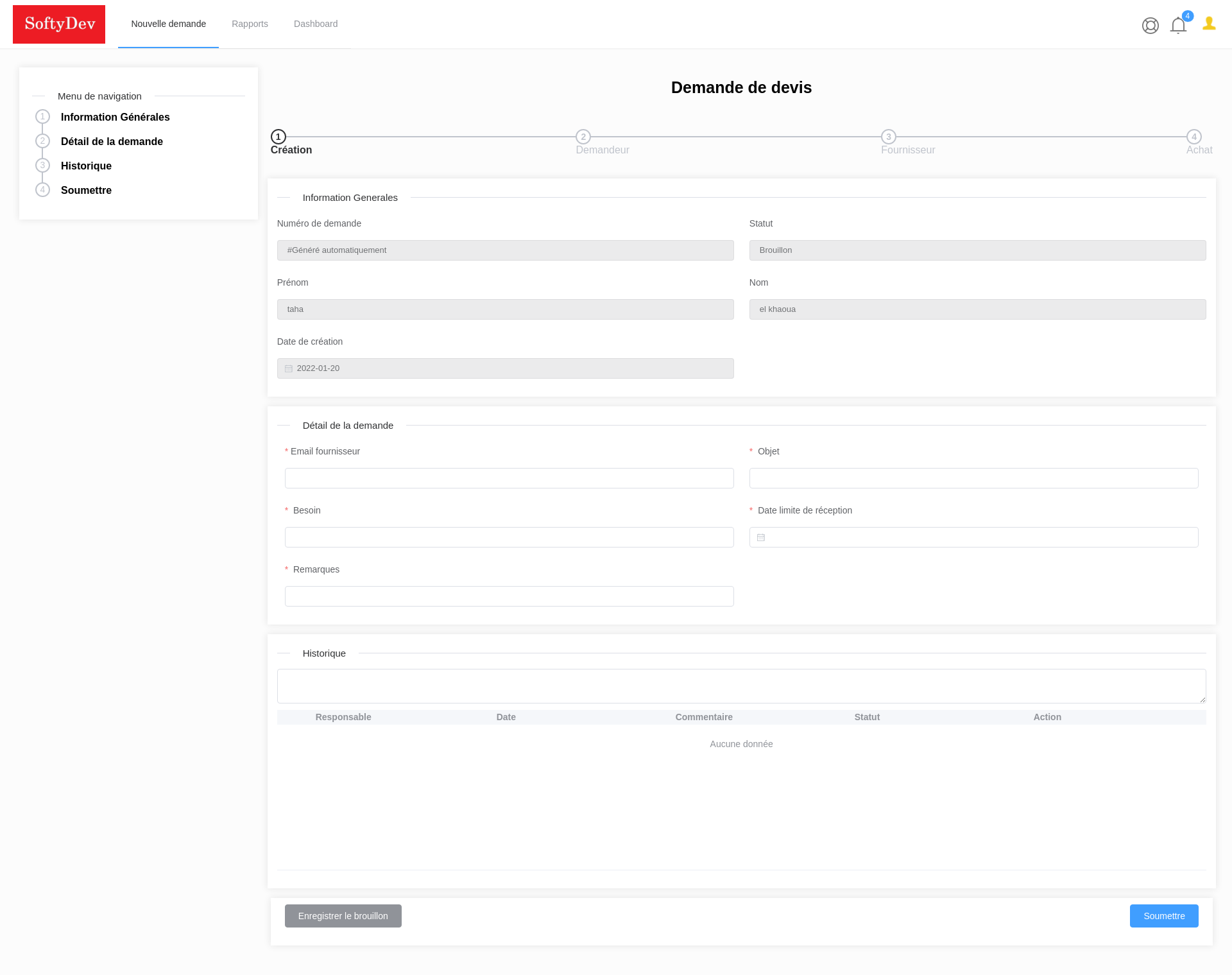 Application de gestion des demandes de devis 2024 - Softyflow
