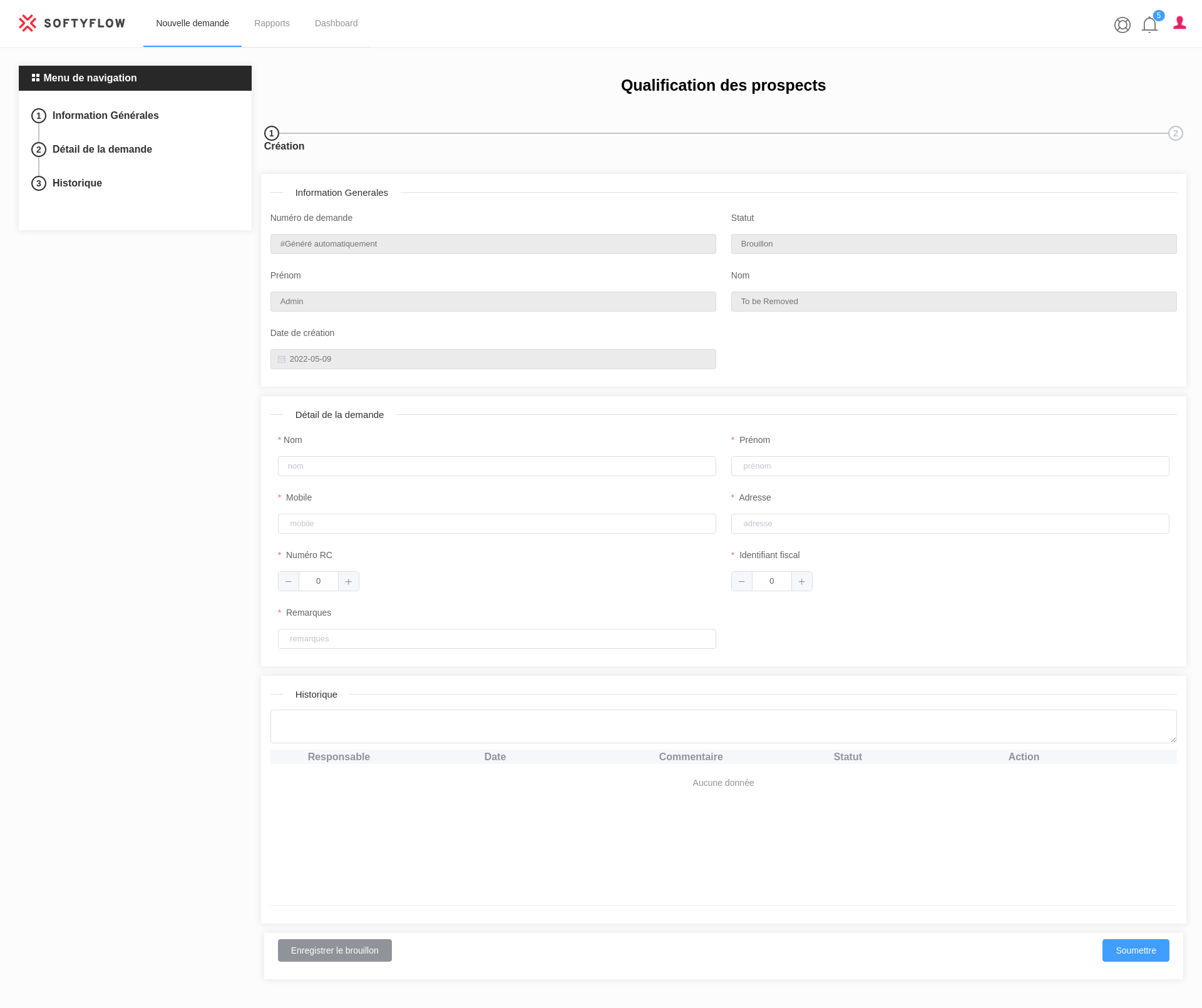 Application de qualification des prospects 2023 - Softyflow